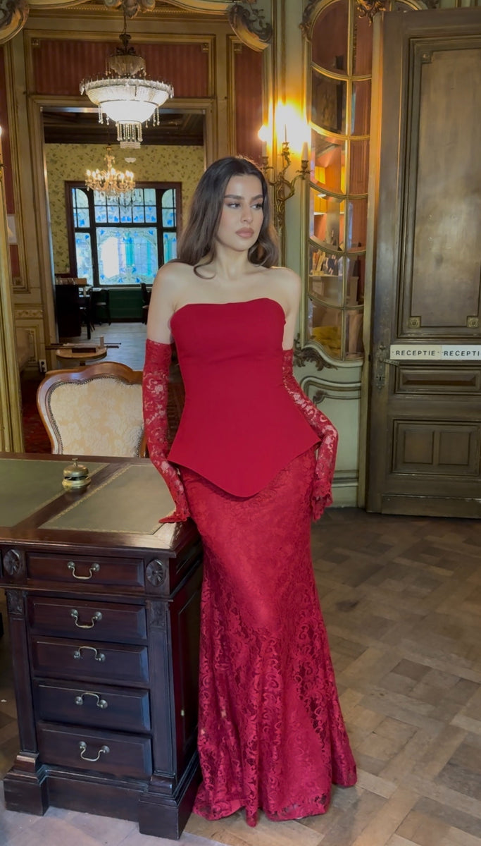 The Dema dress red – Leyna Dresses
