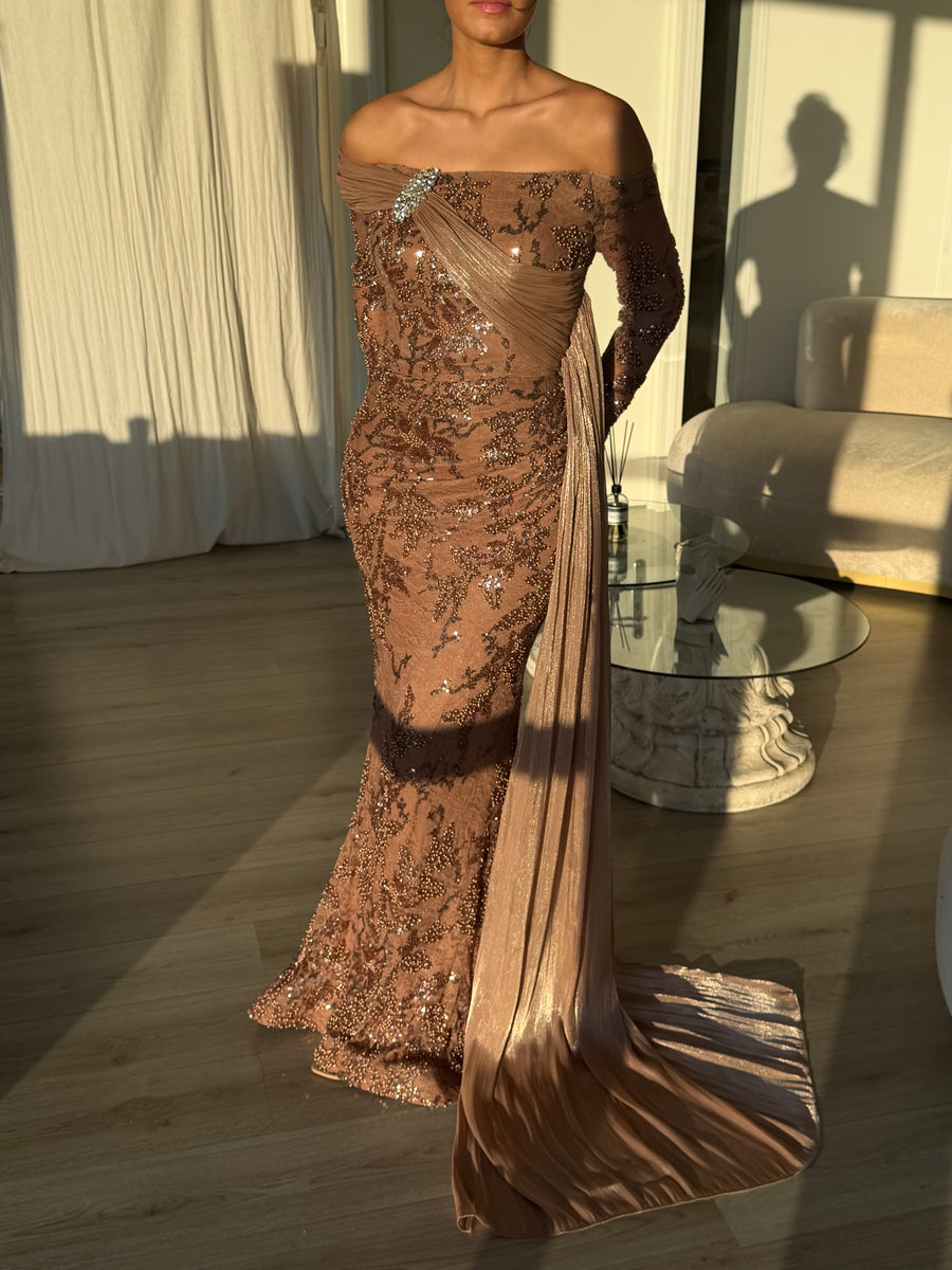 The Ayde dress burgundy – Leyna Dresses