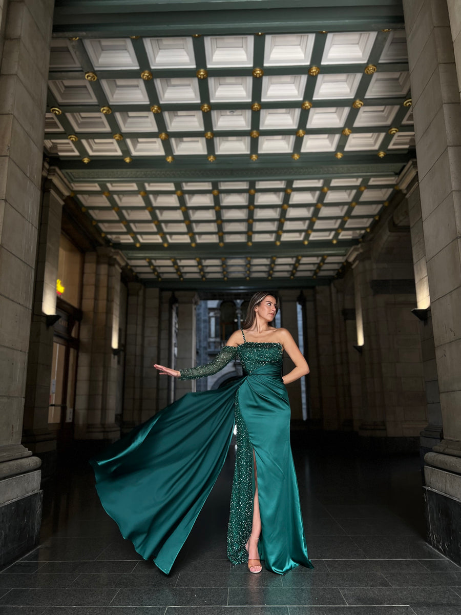 The Alena dress green – Leyna Dresses